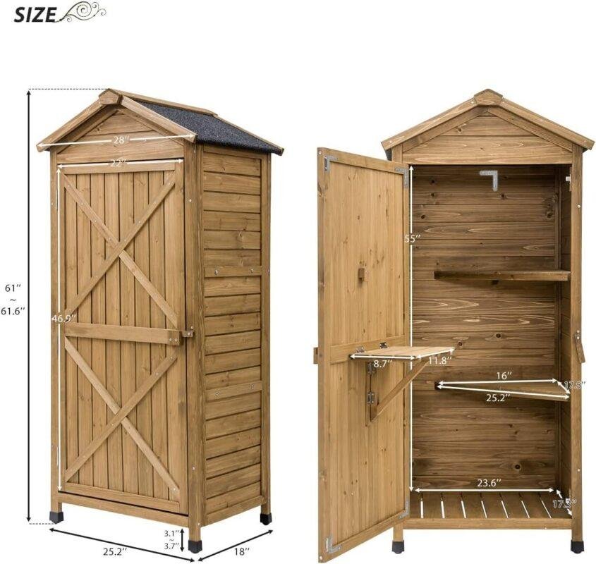 DWW Wooden Outdoor Garden Shed Lockers - Dubai Wood Works